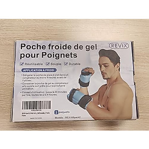 REVIX Wrist Ice Pack Wraps for Carpal Discomfort Soothing (2-Piece Set) Reusable Gel Hand Ice Packs, Cold Pack with Cold Compress, Promote Flexibility and Reduce Fatigue