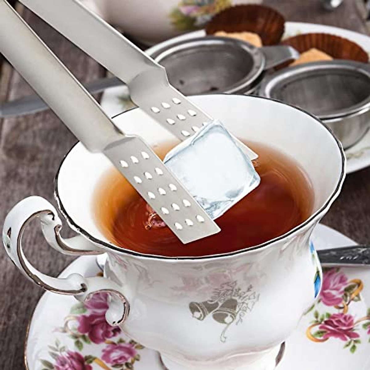Teabag Tongs Squeezer | Stainless Steel Tea Bag Tongs - Tea Bag Squeezer Tea Bag Holders & Rests Tea Bag Strainer Clips Herb Or Sugar Ice Cube for Kitchen Bar Tool Speesy
