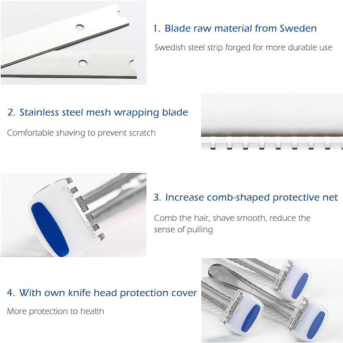 6pcs Bikini Razors Disposable Beauty Line Razors Shaver Pubic Hair Removal Body Hair Trimmer Women/Men (Black)