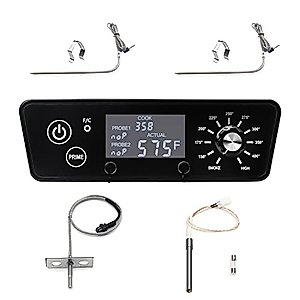 Digital Thermostat Control Board Kit Replacement for Pit BOSS 5 Series Vertical Pellet Smoker with LCD Display , Equipped with Hot Rod Ignitor, RTD Temperature Probe Sensor and Meat Temperature Probes
