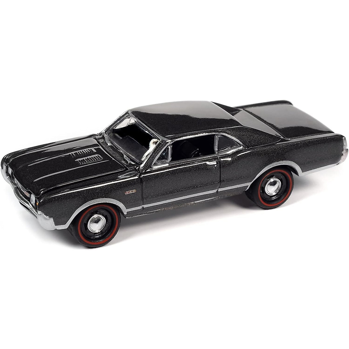 1967 442 W-30 Antique Pewter Gray Metallic MCACN Limited Edition to 4164 Pieces Worldwide Muscle Cars USA Series 1/64 Diecast Model Car by Johnny Lightning JLMC031-JLSP289B