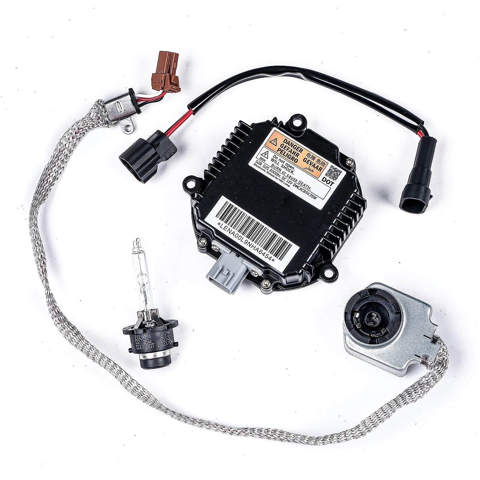 28474-89904 Xenon HID Headlight Ballast Control Unit W/D2S Bulb & Igniter Module Compatible with Infiniti EX35 FX35 G35 JX35 M35 Nissan 350Z Altima Murano Rogue, Replaces 2847489907 28474-8991A