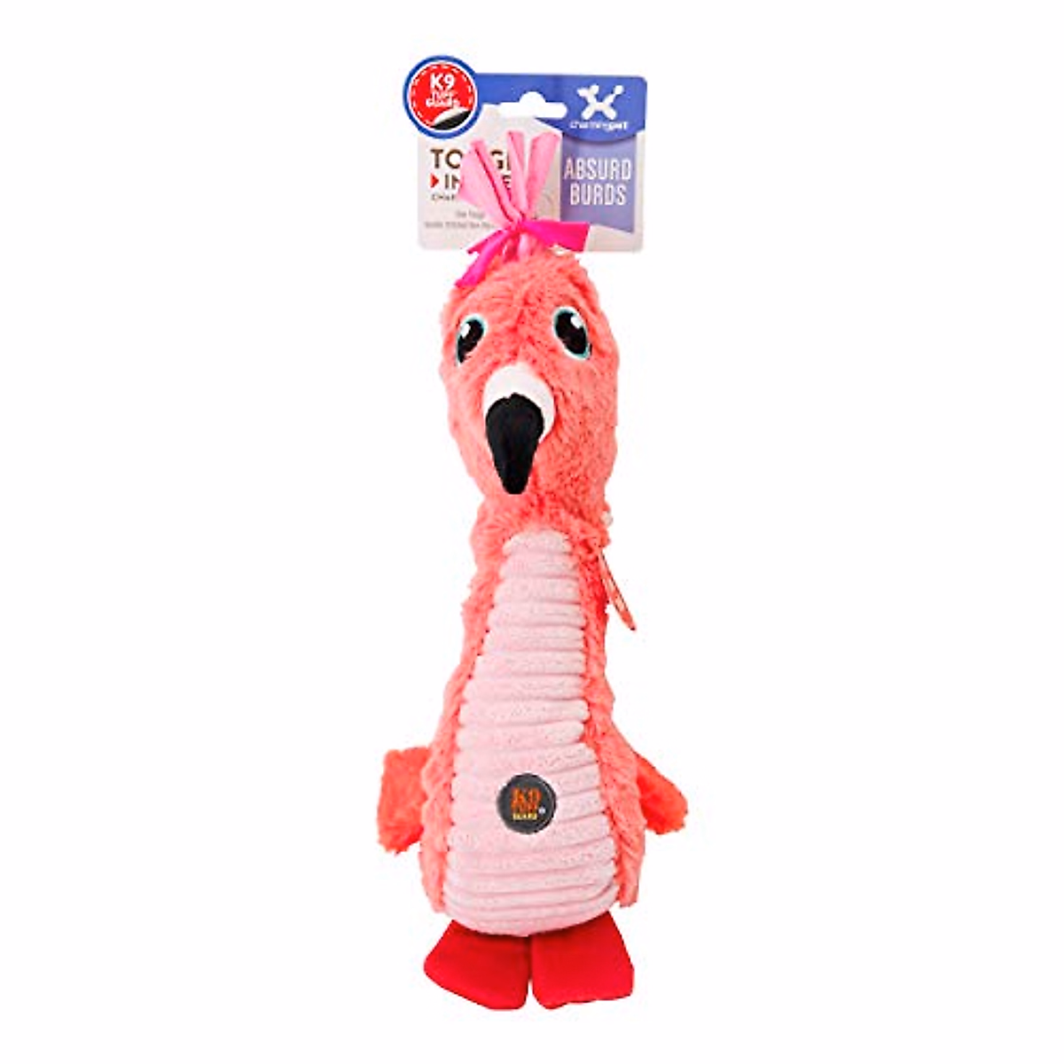 Charming Pet Absurd Burds Pink Flamingo Dog Toy - Squeeze and Shake for Unique Silly Sound to Entice Interactive Play