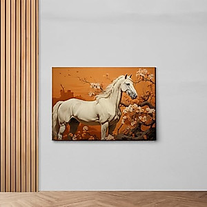 Majestic Black Stallion Galloping In The Clouds, Black Horse On Salt Flats, Canvas Print, Black Horse Print, Black Horse Wall Art