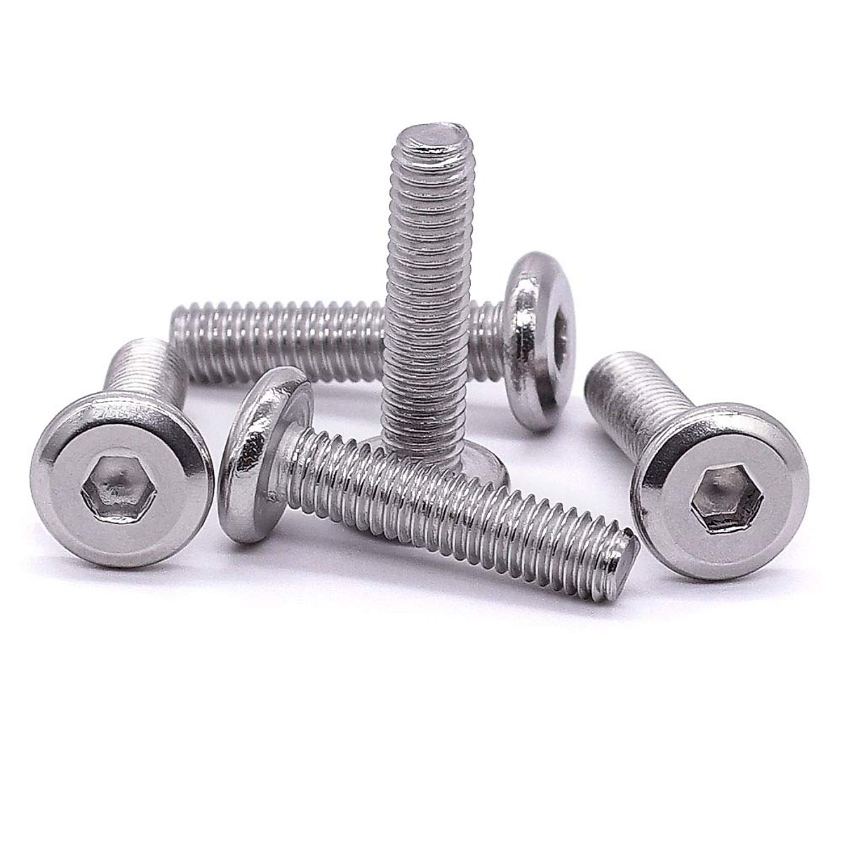 1/4-20 x 1-1/2" Hex Socket Head Cap Screws, 304 Stainless Steel 18-8, Chamfered Countersunk Machine Screws for Furniture, Binding, Machinery, Automotive, DIY Projects, 50 PCS