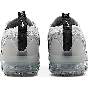 Nike Boy's Air Vapormax 2021 FK (Big Kid) White/White/Black/Metallic Silver 6.5 Big Kid M