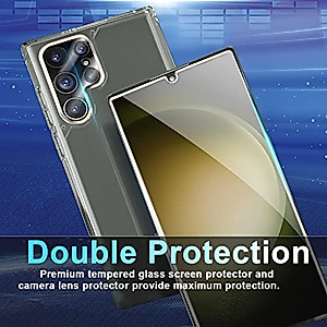kogi Galaxy S23 Ultra Screen Protector [2+2 Pack] Camera Lens Protector, Fingerprint Unlock Support, HD Tempered Glass, Touch Sensitive, Anti Scratch, for Samsung S23 Ultra 5G Glass Screen Protector