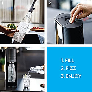 SodaStream Terra Sparkling Water Maker (Black) with CO2 and DWS Bottle