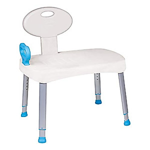 Carex Easy Transfer Shower Bench - Shower Chair for Elderly and Tub Transfer Bench for Bathtub, Shower Transfer Bench, Transfer Tub Bench with Back, Tub Bench Transfer Seat