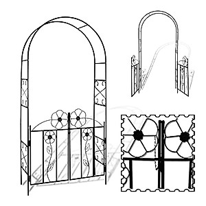 CIADAZ Garden Wedding Arch Garden Arch Trellis Garden Trellis Arch Garden Gate Rose Trellis Decorative Garden Fence Garden Fence with Gate Arbor with Gate Garden Arch Door