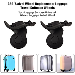 1 Pair Luggage Suitcase Wheel, A08 Trunk Luggage Wheel Spare Part (W041-2 Small) Plastic 360 Swivel Universal Wheel Replacement Luggage Wheel for suitcases/Draw Bar Box