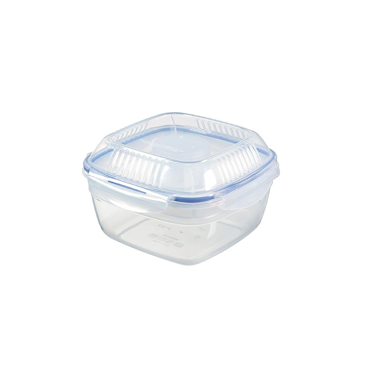Lock & Lock Easy Essentials Food Storage Salad Bowl Container with Tray, 54-Ounce - Clear