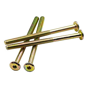 Yoohey Hex Socket Head Cap Screws Nuts, M6 x 90mm Zinc Plated Steel Furniture Barrel Bolt Nuts Kit for Furniture Cots Beds Crib Hardware Screws Crib 10PCS