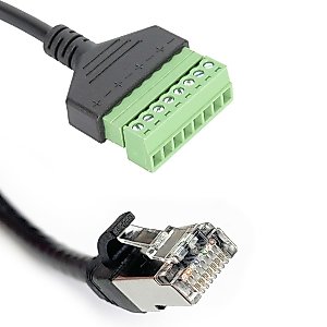 Jienk 2Pcs RJ45 Male to 8 Pins Screw Terminal Block Adapter for Cat5 Cat6 Cat7 Ethernet Extender CCTV Digital Internet,RJ45 Male Plug to 8pins Terminal Ethernet Connector