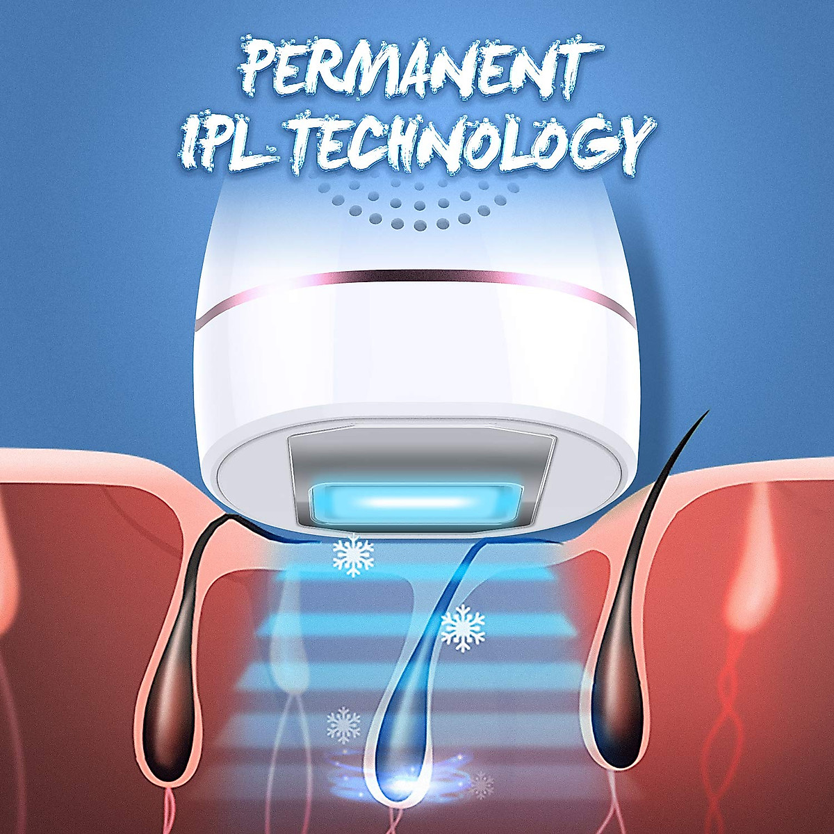 Ice Hair Removal at-Home for Women Permanent IPL Hair Removal Upgrade to 999,999 Flashes Professional Hair Remover Device Care with Icing Sense Painless Treatment Facial Body and Whole Body