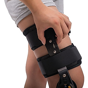 XBJYDMBDD ROM Knee Brace Hinged Knee Brace Patella Injury Fixator Bracket Medical Orthopedic Protector Adjustable Leg Stabilizer Knee Orthosis Splint Adjustable Knee Immobilizer