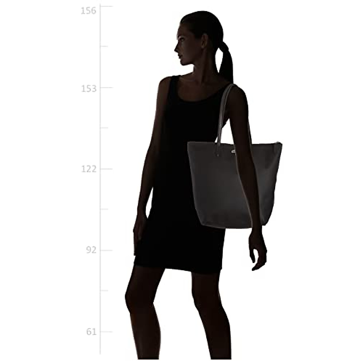 Lacoste Concept Vertical Shopping Bag, Black,One Size