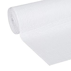 Duck Smooth Top EasyLiner Non-Adhesive Shelf Liner, 12 in x 10 ft Each Roll, Floral Midnight Bloom and White