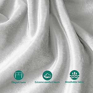 YITAHOME King Size Bed Frame, Platform Bed Frame with Gray Velvet Headboard and Wingback, Upholstered Bed Frame Strong Wood Slats Support, No Box Spring Needed, Gray