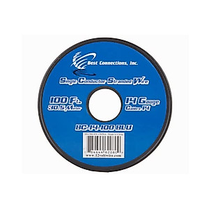 Audiopipe One roll 14 GA Gauge 100 feet Blue Car Audio Home Primary Remote Wire