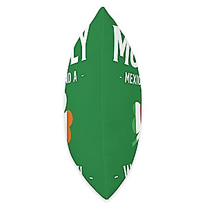 Irish Holiday Shamrock Luck Mostly Mexican and A Wee Bit Irish St. Patricks Day Throw Pillow, 18x18, Multicolor