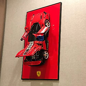 iLuane Display Wallboard for LEGO 42083 Bugatti Chiron Bundle With LEGO 42115 Lamborghini Sián FKP 37 Bundle With LEGO 42056 Porsche 911 GT3 RS Bundle With Lego 42143 Ferrari Daytona SP3 (Only Display