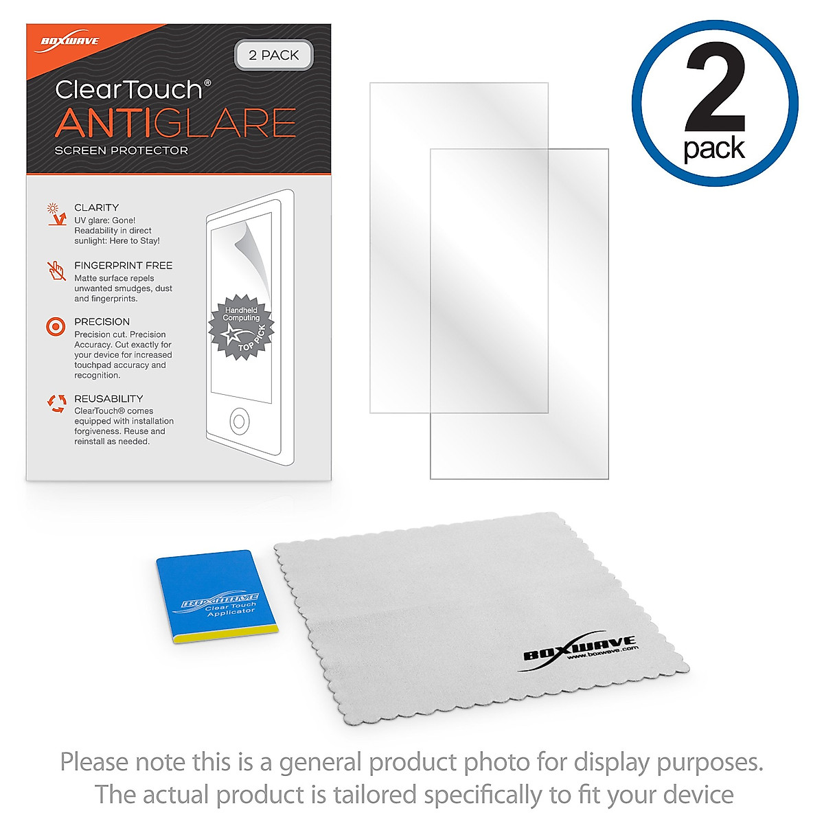 BoxWave Screen Protector Compatible With Boogie Board Blackboard Letter (8.5x11) - ClearTouch Anti-Glare (2-Pack), Anti-Fingerprint Matte Film Skin for Boogie Board Blackboard Letter (8.5x11)