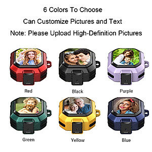 HGS Custom Armor Case Compatible for Galaxy Buds 2 Case 2021/ Galaxy Buds Pro Cover / Galaxy Buds Live Case,Personalized Secure Lock Design Sturdy Shockproof Protective Case Gift,with Keychain