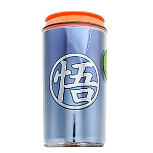 Official Dragon Ball Z, Super Saiyan Goku Kamehaha Blue colored Travel Can/Mug/Cup GIFT 10 oz