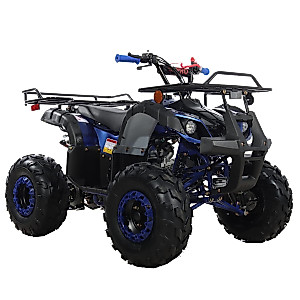 X-PRO 125cc ATV 4 Wheels Quad 125 ATV Quads with LED Lights, Big 19"/18" Tires!(Blue, Factory Package)