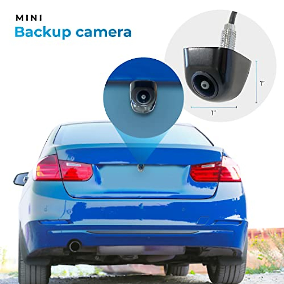 AutoSky Back up Camera Metal OEM Style housing Rear View Camera IP69 Waterproof Night Vision HD and Ultra Wide Angle Backup Camera for Car Backup Camera for Truck Car SUV RV or Van