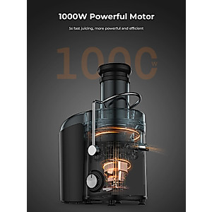 Aiheal Juicer Machines 1000W Juicer with 3.2” Big Mouth for Whole Fruits and Veg, Juice Extractor with 2 Speeds, Anti-Drip System, Easy to Clean, BPA Free