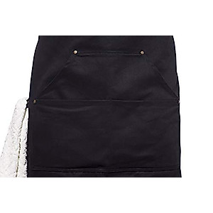 ARAWAK BRAVE Professional Cooking Apron Chef Designed for Kitchen BBQ Grill / 10 OZ Women and Men Bib Adjustable/Towel Loop