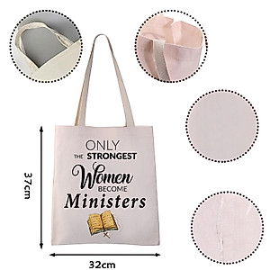VAMSII Minister Tote Bag Women Minister Gifts Pastor Appreciation Gifts only the Strongest Women Become Ministers (Women Ministers)