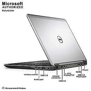 Dell Latitude E7440 14.1 Business Ultrabook PC, Intel Core i5 Processor, 8GB DDR3 RAM, 256GB SSD, Webcam, Windows 10 Professional (Renewed)