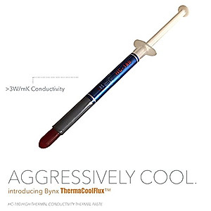Thermal Paste, 5 Pack ThermalCoolFlux(TM) High Performance Polysynthetic Silver Thermal Paste