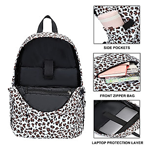 Teen Girls Backpack School Book Bag Set with Lunch Box and Pencil Case for ladies and women… Brown