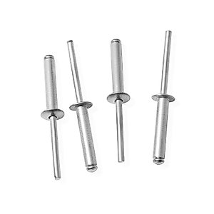 100pcs 3/16" x 1/2" Aluminum Blind Rivets, Silver, 4.8 x 12.7mm Pop Rivets