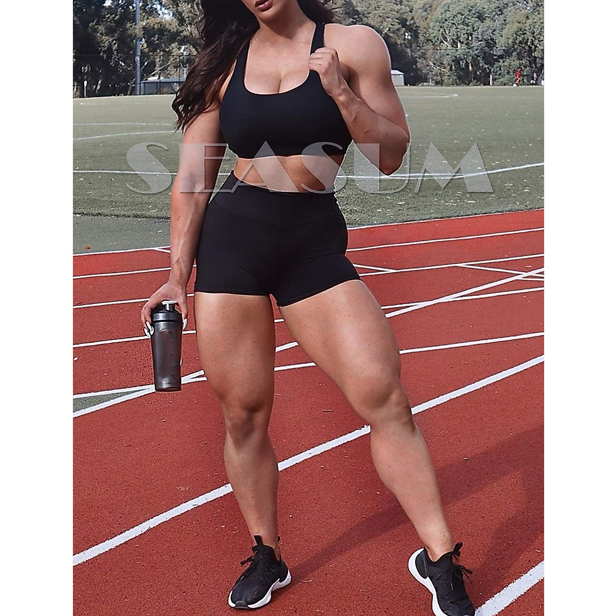 SEASUM Wome n Sports Short Booty Sexy Lingerie Gym Running Lounge Workout Yoga Spandex Short Hot Costume Outfit S