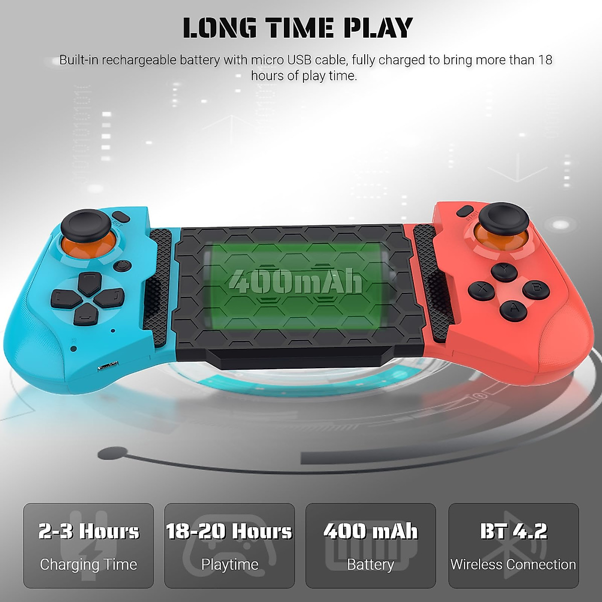 arVin Wireless Gamepad Controller for iPhone, iOS, Android, PC, Phone Game Controller for iPhone 15/14/13/iPad/MacBook/Samsung Galaxy S23/22/21/TCL/Tablet/Call of Duty Mobile/Genshin Impact/Diablo