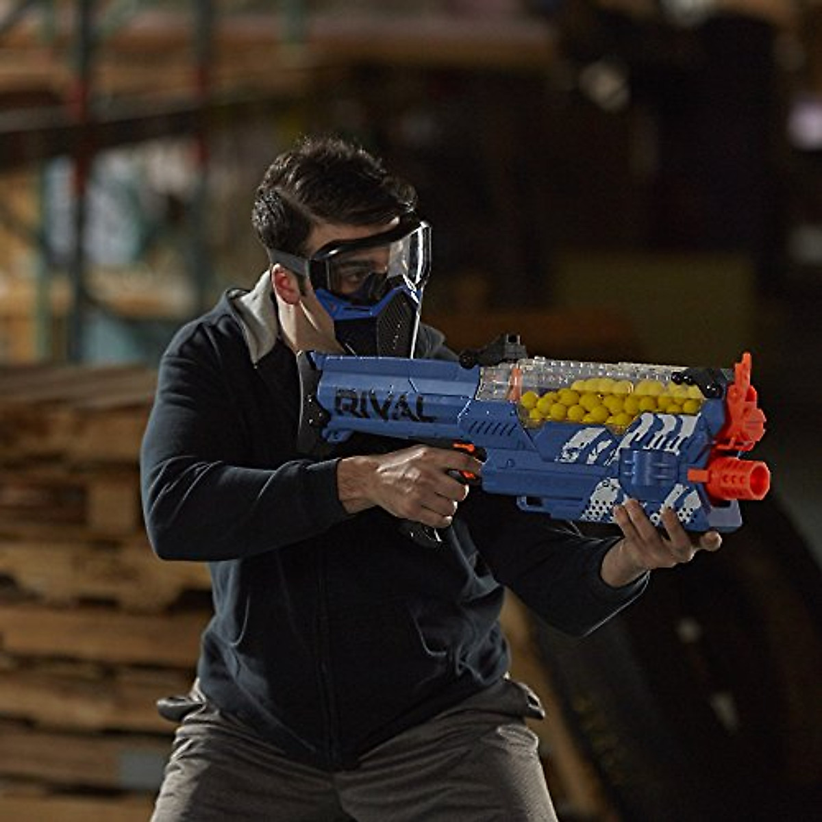 NERF Rival Nemesis MXVII-10K Blaster, Blue (Amazon Exclusive)