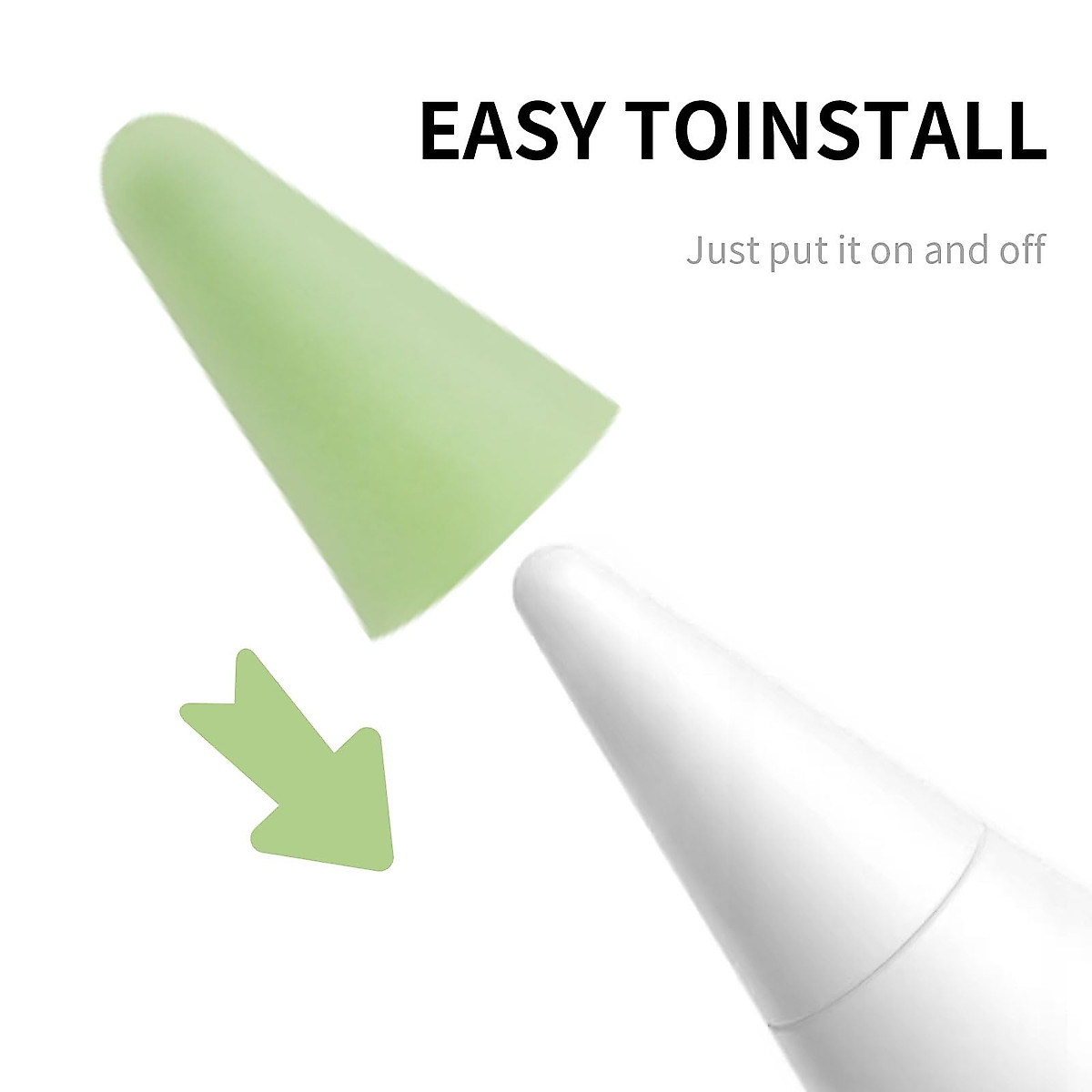 100 pcs Silicone Nib Sleeves Compatible with Apple Pencil Tips, Professional Liquid Silicone Nibs Cover Replacement for 1st & 2nd Gen &USB-C, Writing Anti-Slip Protective Case for Apple iPad Pencil