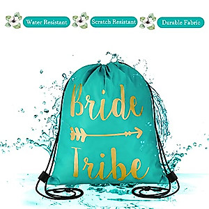 Shappy 12 Pieces Bride Drawstring Bags Bachelorette Party Drawstring Backpacks for Bridal Shower Wedding Party Bridesmaids Supplies Gift Bag