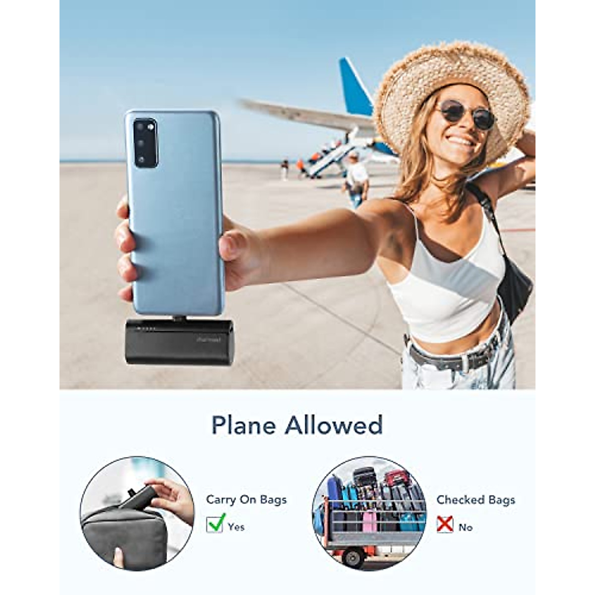 Charmast USB C Portable Charger Power Bank, Battery Pack 5000mAh, 20W PD 18W QC 3.0 Fast Charging Portable Phone Charger for Samsung Galaxy S21, S20, S10, Note 20, Moto, Google Pixel, LG, and More