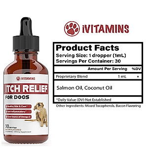 Itch Relief for Dogs | Dog Itch Relief | Helps to Naturally Relieve Itching, Allergies, & More by Improving the Skin & Coat Health | Allergy Relief for Dogs Itching | Dog Itching Skin Relief | 1 fl oz