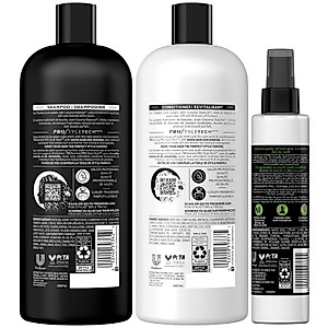 TRESemmé Pro Care Curls Shampoo and Conditioner Set Plus Flawless Curls Leave-In Conditioner Spray with Coconut Oil - Sulfate-Free Shampoo & Conditioner, Hair Care Gift Set for Women (3 Piece Set)