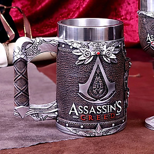 Nemesis Now Video Game Merch Tankard, Hand-Painted Resin Beer Mug, Stainless Steel Removable Insert, Gamer Gifts, 15.5cm - Assassin's Creed The Brotherhood