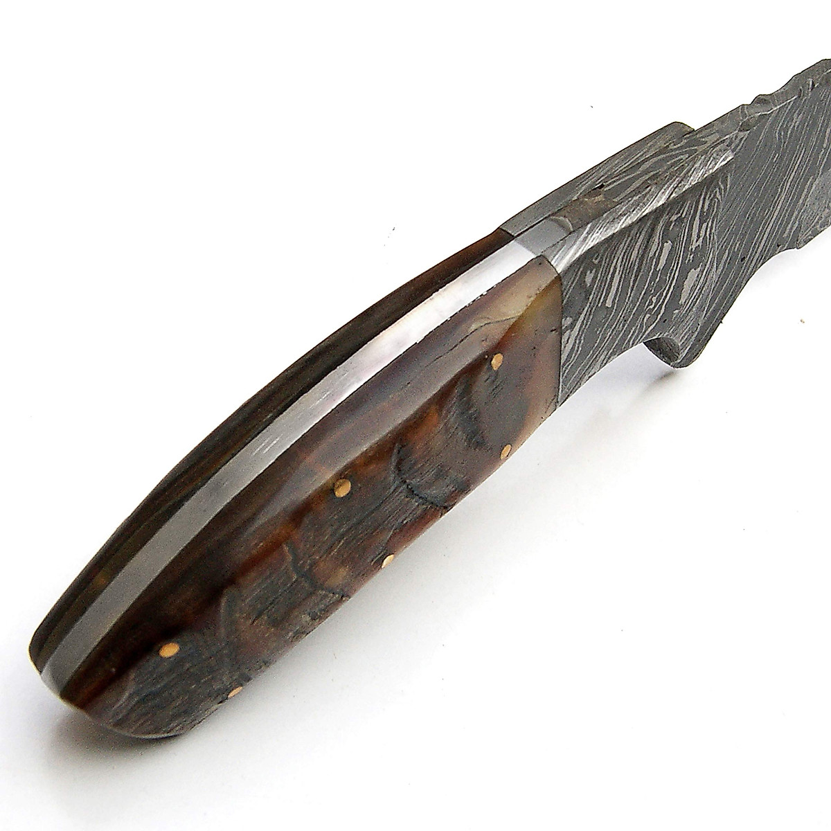 PAL 2000 KNIVES HK-9295 Handmade Damascus Steel 13 Inches Hunting Knife Ram Horn Handle with Sheath