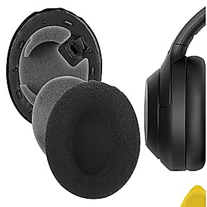 Geekria Comfort Velour Replacement Ear Pads for Sony WH-1000XM4 Wireless Headphones Ear Cushions, Headset Earpads, Ear Cups Cover Repair Parts (Black)