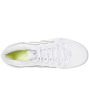 adidas Women's Purehustle 2 Baseball Shoe, White/Silver Metallic/Silver Metallic, 8